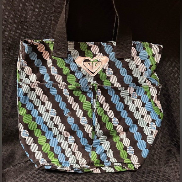 Roxy | Bags | Vintage Roxy Canvas Shouldertote Bag Y2k9s Logo | Poshmark